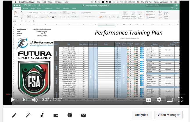 Performance Programming & Excel | Rugby Science